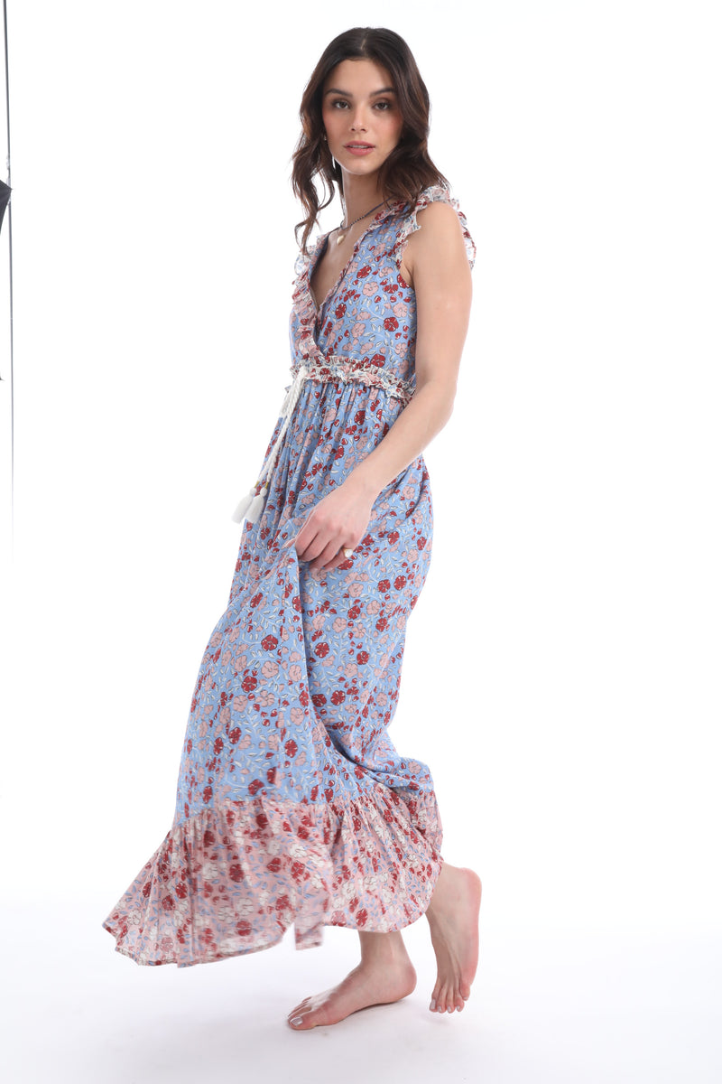 Anne Dress Dusty/Ketchup/Sky (Sky Ground) – The Coast Brand