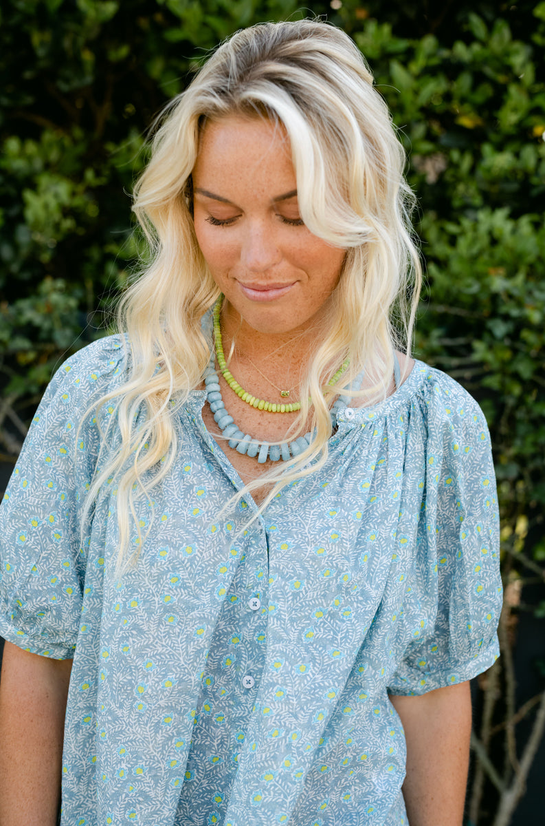 Euclid Top - Washed Denim/Lime – The Coast Brand