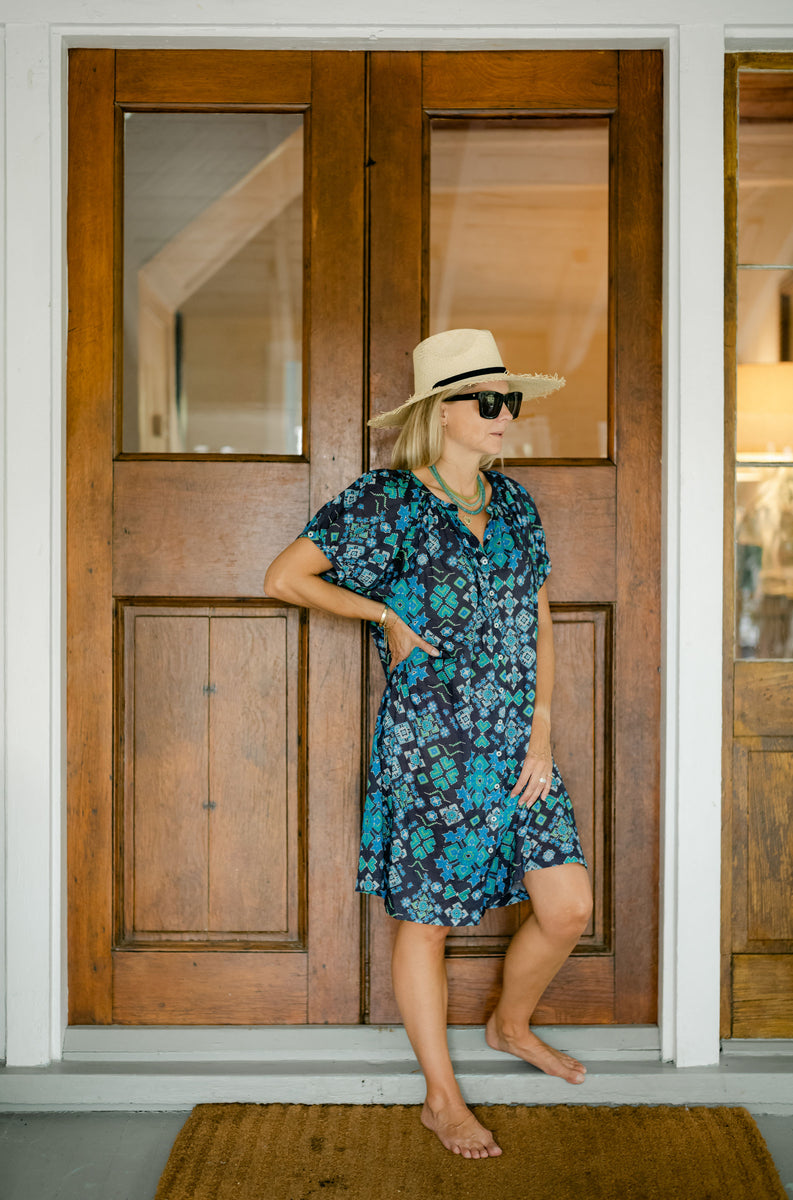 Euclid Dress - Blue/Iguana/Dark Blue – The Coast Brand