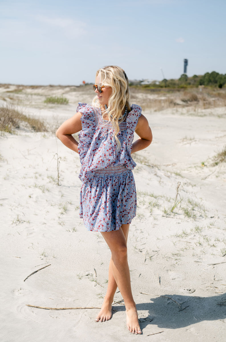 Hue Skirt Dusty/Ketchup/Sky (Sky Ground) – The Coast Brand
