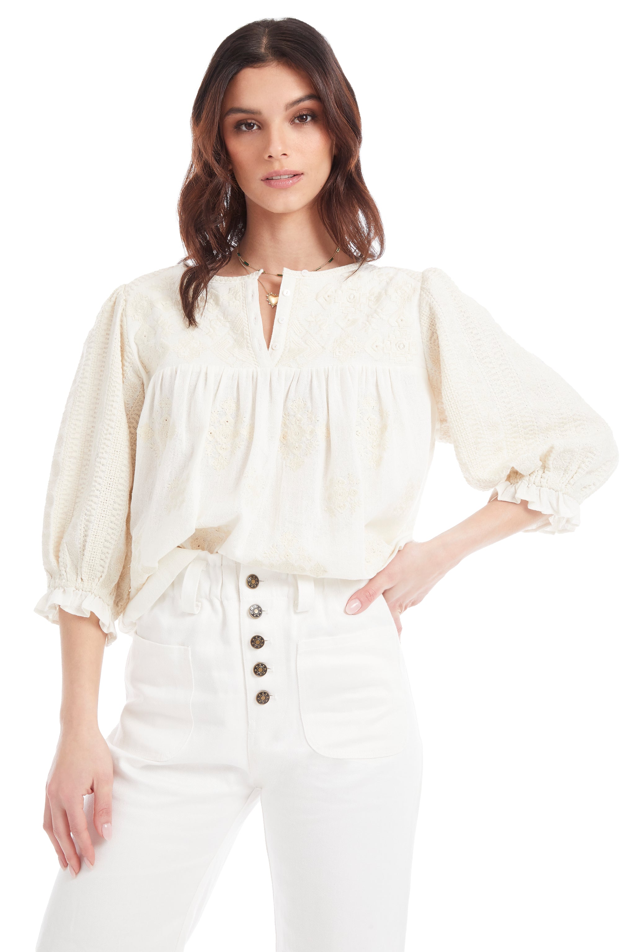 Leela Top - White – The Coast Brand