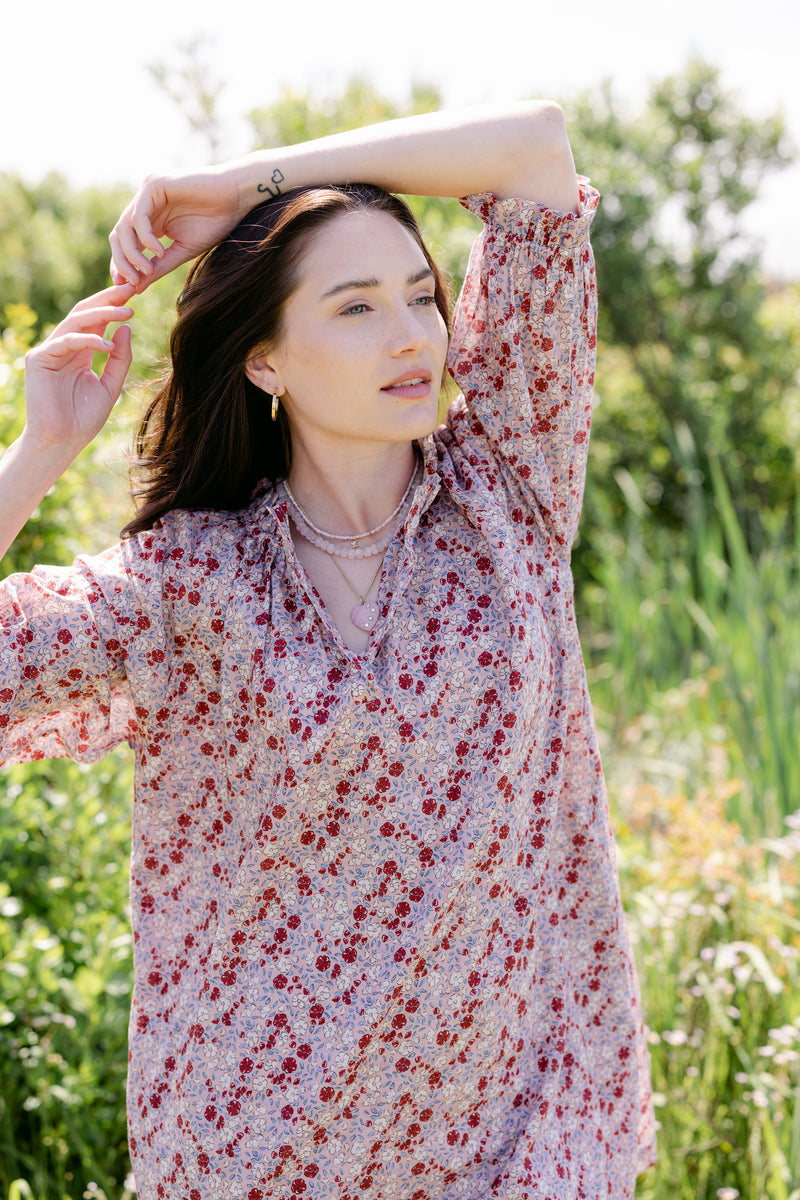 Malibu Dress Dusty/Ketchup/Sky (Dusty Ground) – The Coast Brand
